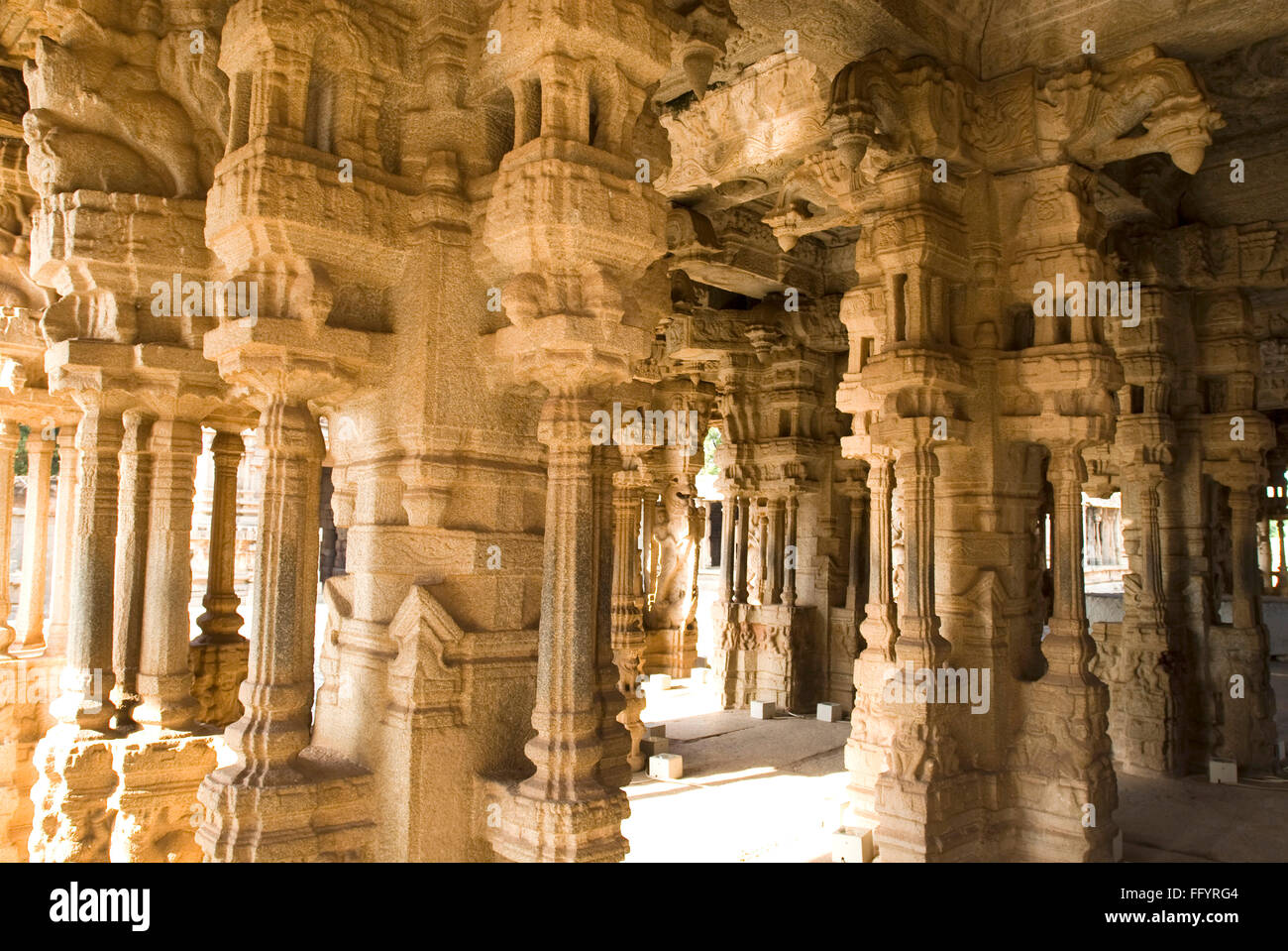 Sabha Mandap in vitthala temple in Hampi , Karnataka , India Stock ...