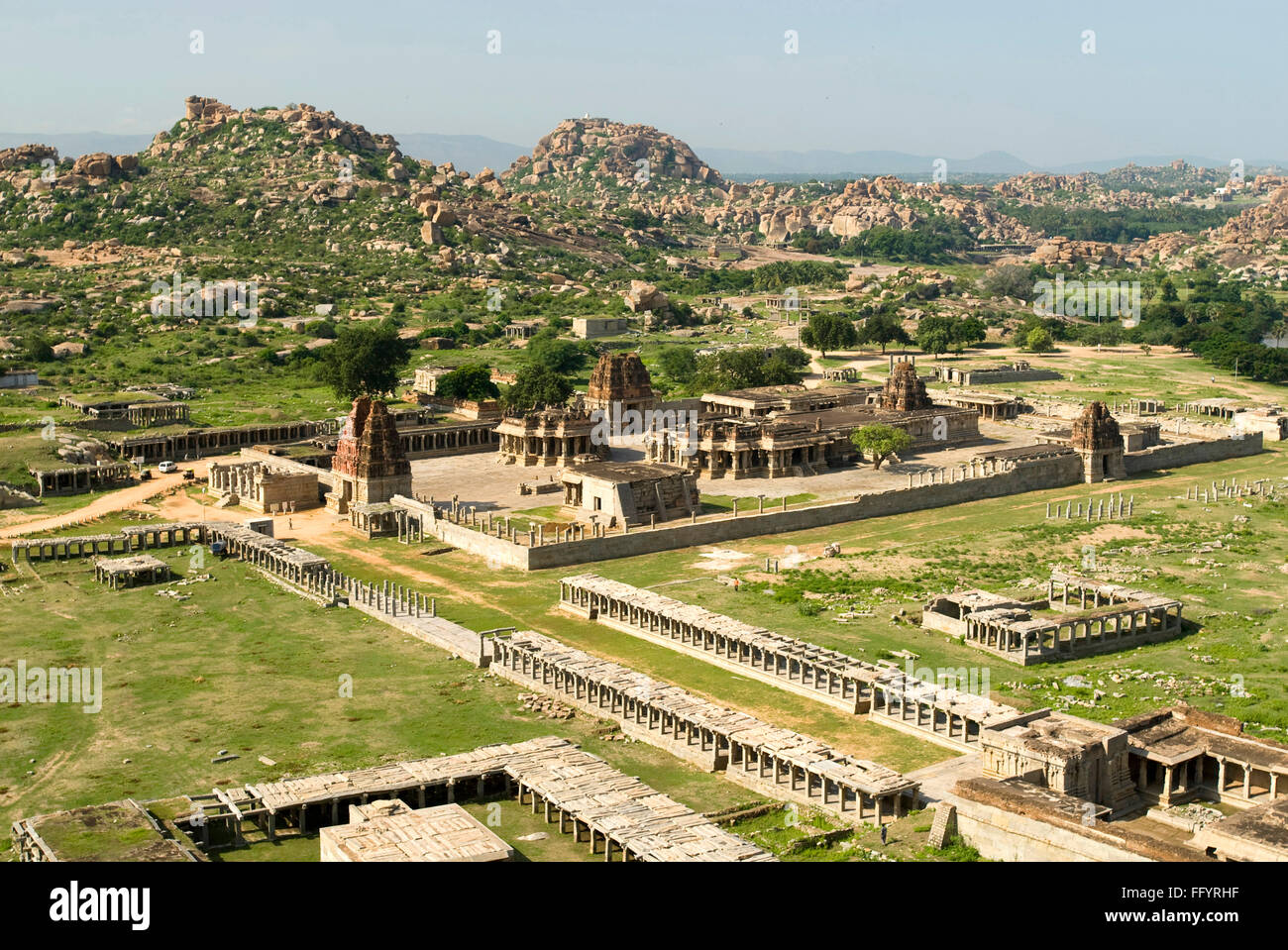 Aerial view of Vithala temple in 16th century , Hampi , Karnataka ...