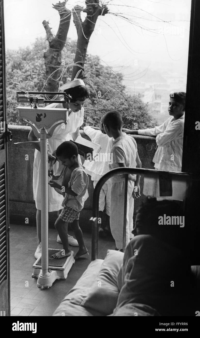 BRAZIL: HOSPITAL, c1964. /nPeace Corps volunteer nurse Nancy Ann Conway ...