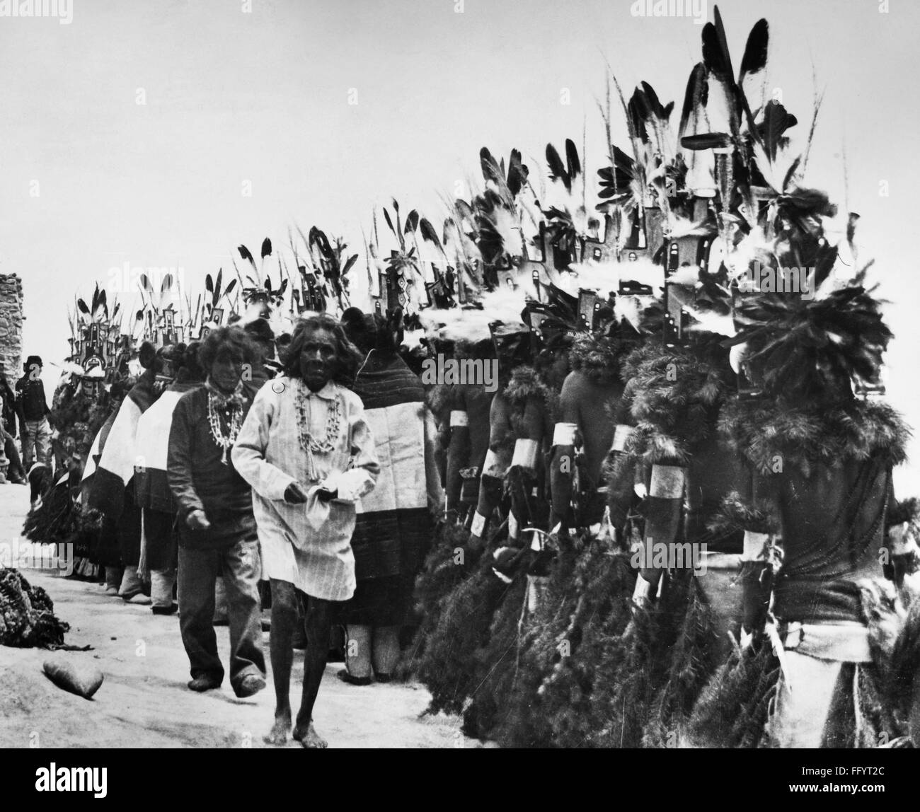 HOPI DANCERS, c1913. /nHopi dancers, wearing Hemis Kachina masks and ...