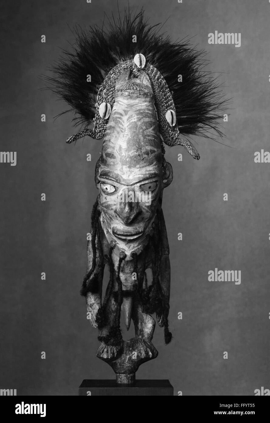 NEW GUINEA: FLUTE TOP. /nSacred flute top of the Mundugumor Tribe of ...