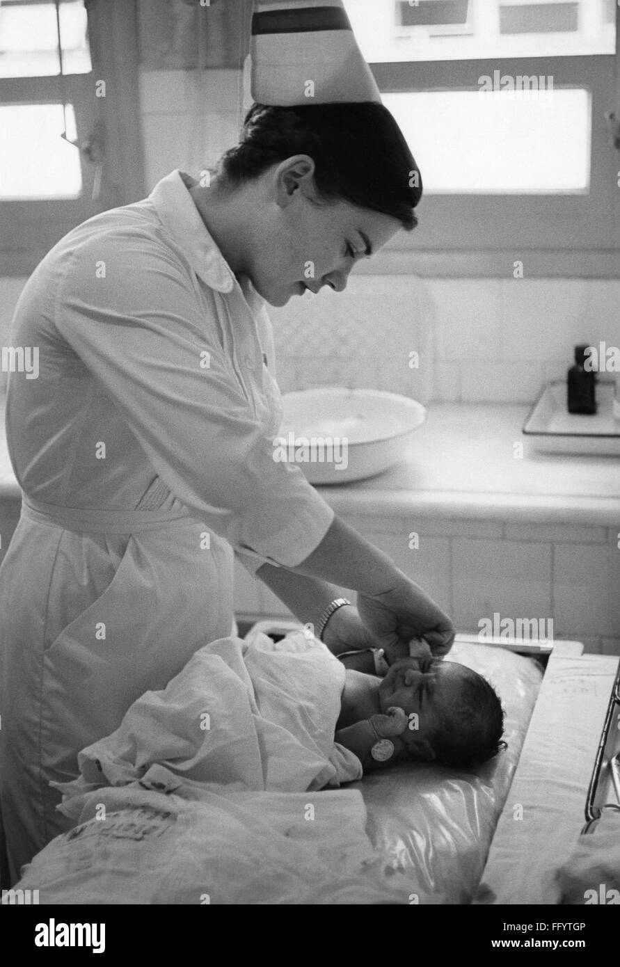BRAZIL: HOSPITAL, c1964. /nPeace Corps volunteer nurse Nancy Wolf ...