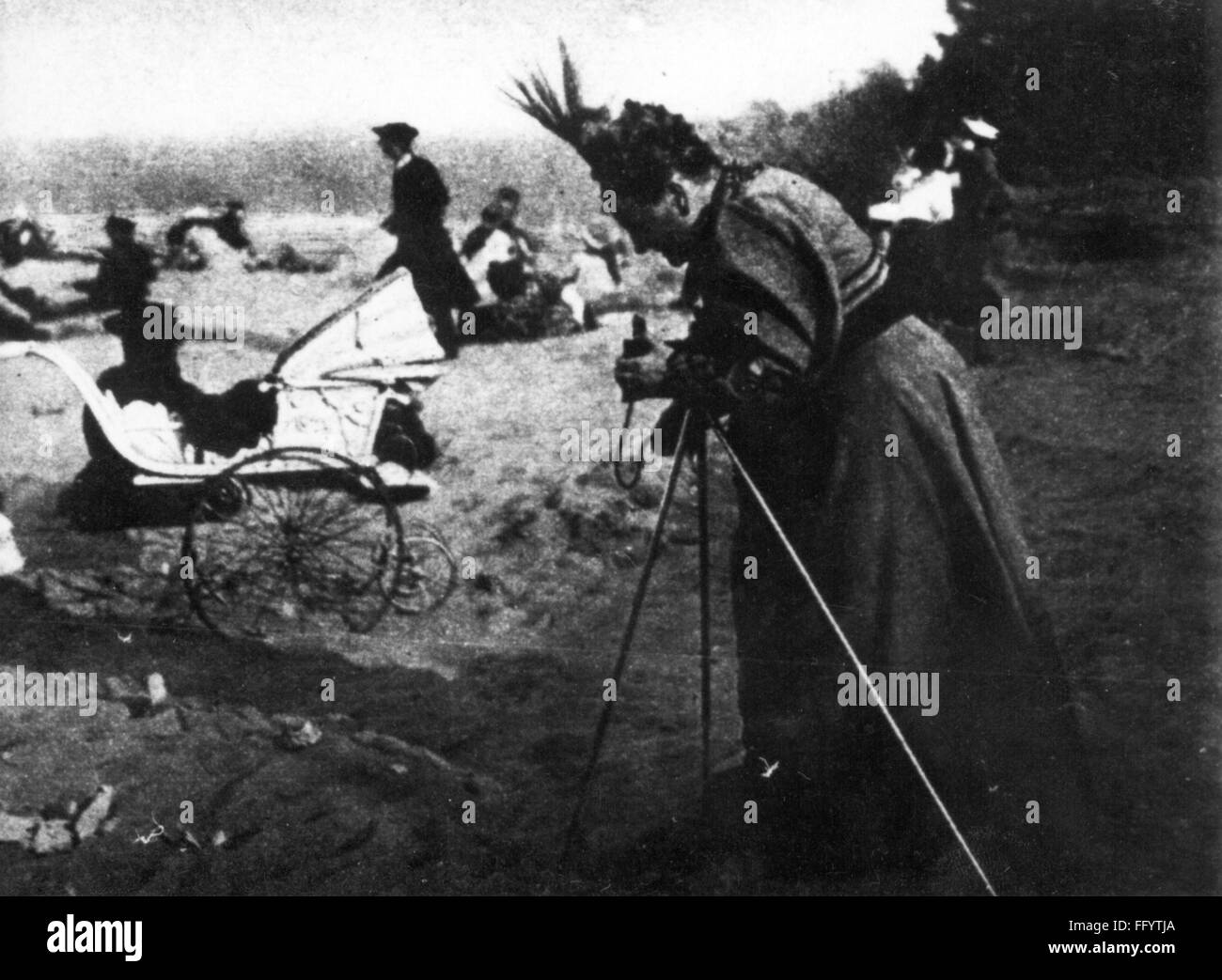 photography, photographer, old lady illicitly taking a photo in an open ...