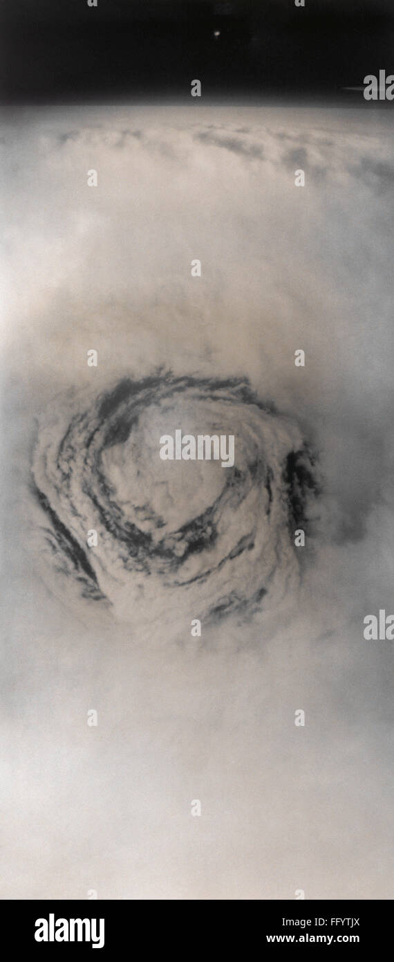 HURRICANE BEULAH, 1967. /nThe eye of Hurricane Beulah, approximately ...