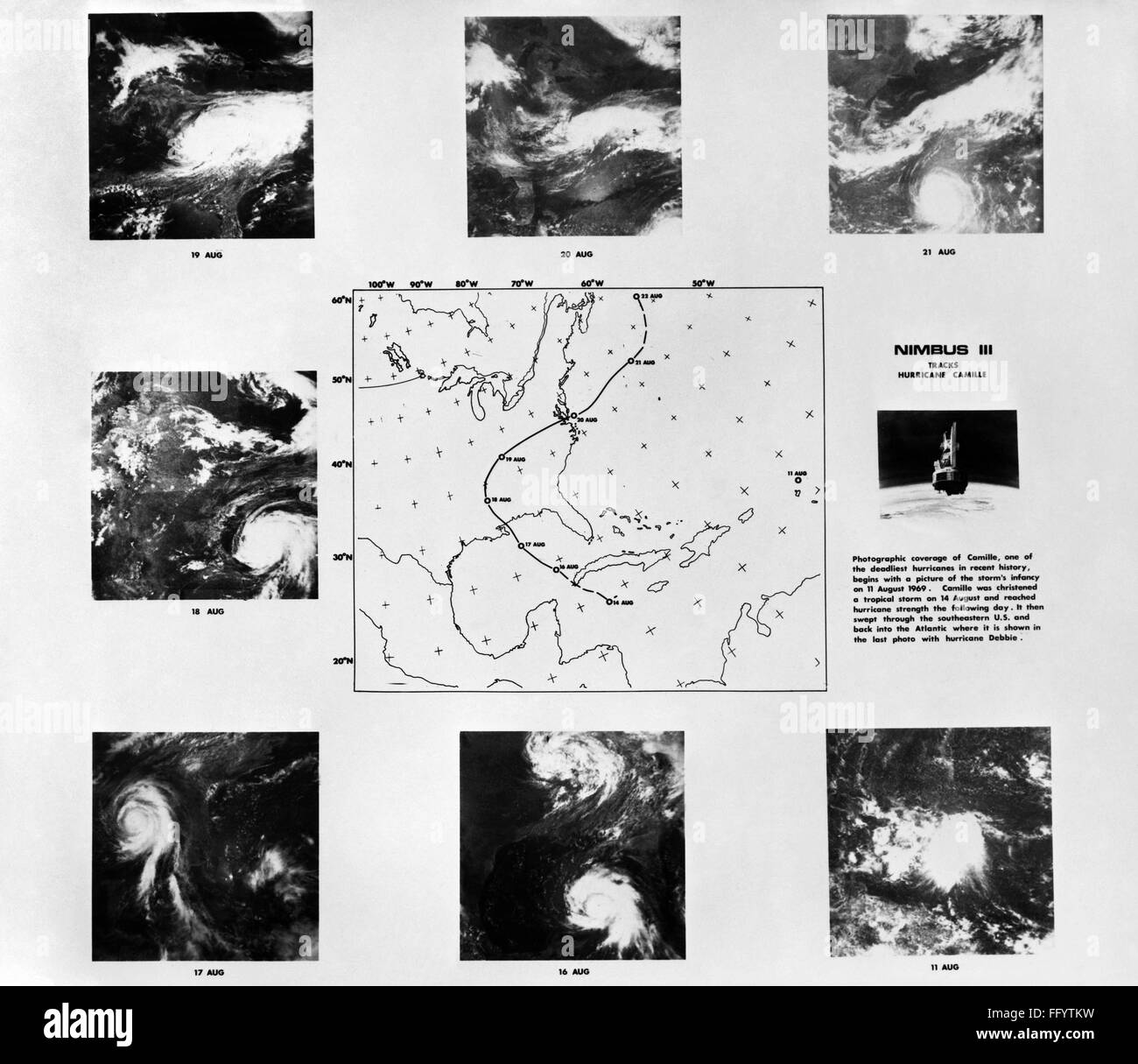 HURRICANE CAMILLE, 1969. /nDay-by-day photographs of Hurricane Camille ...