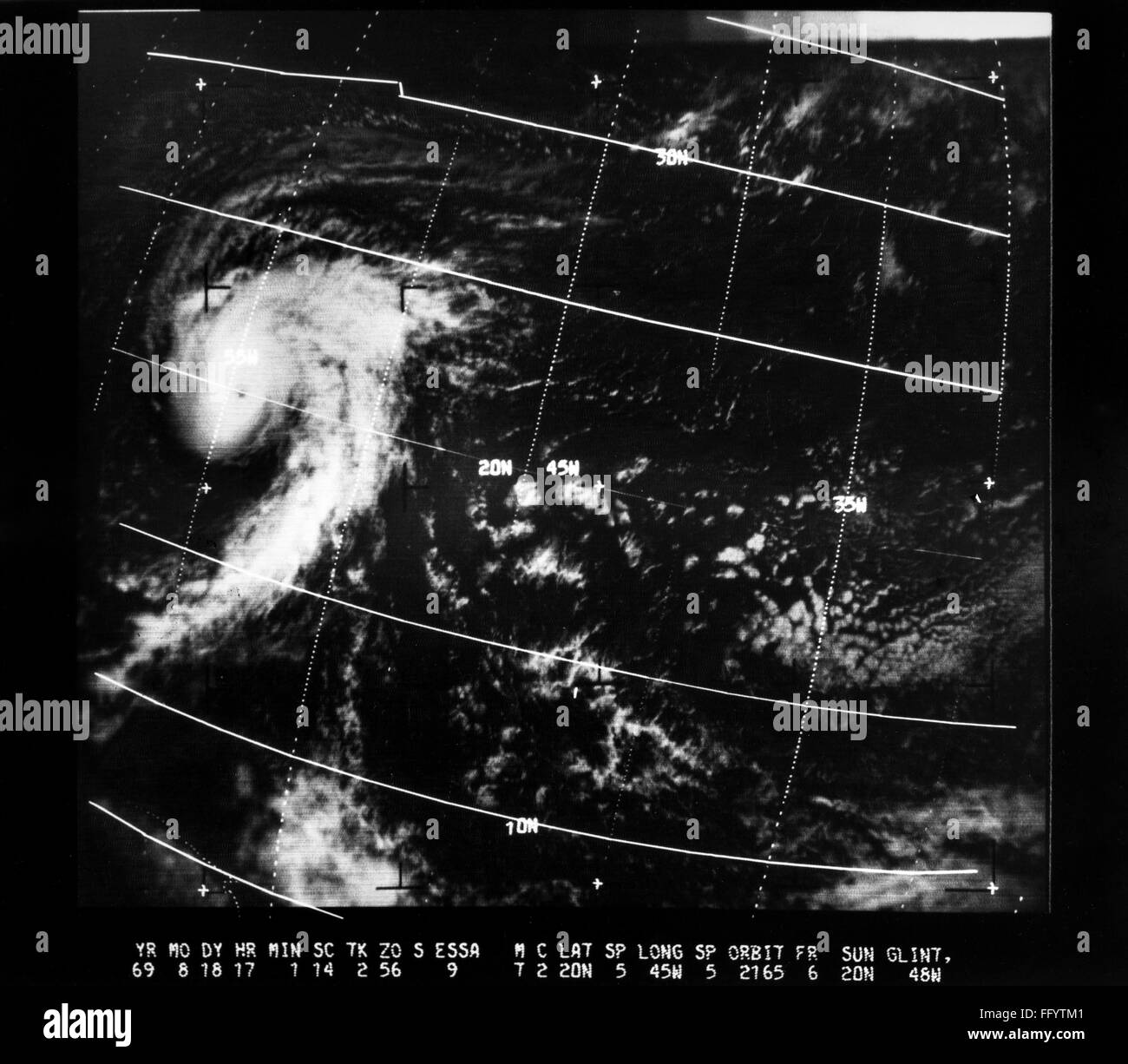HURRICANE DEBBIE, 1969. /nHurricane Debbie, photographed by a National ...