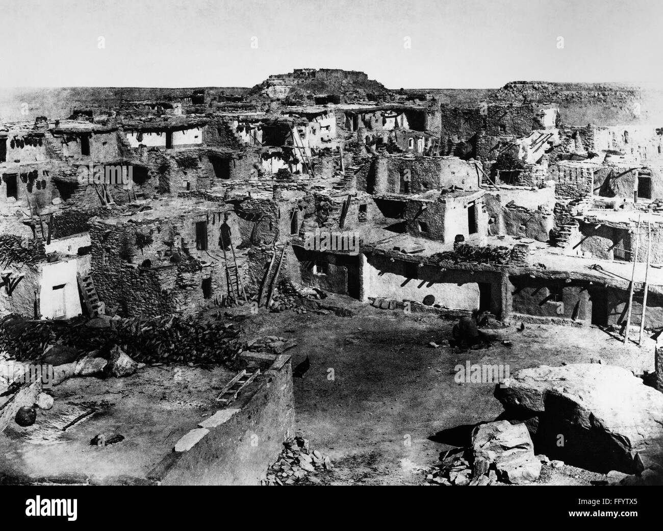 HOPI VILLAGE, 1900. /nA view of the Hopi village of Mishongnovi in ...