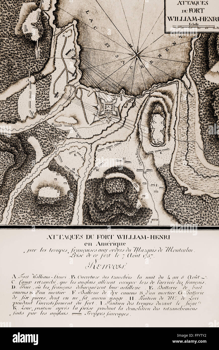 FORT WILLIAM HENRY, 1757. /nThe attack by French forces led by the ...