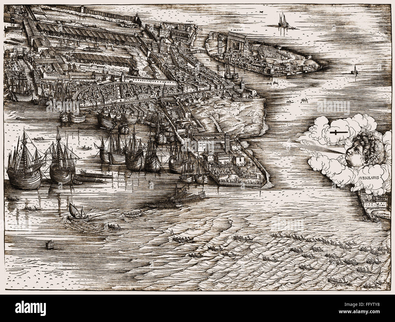 VENICE: HARBOR, c1500. /nShips in the harbor of Venice. Detail of ...
