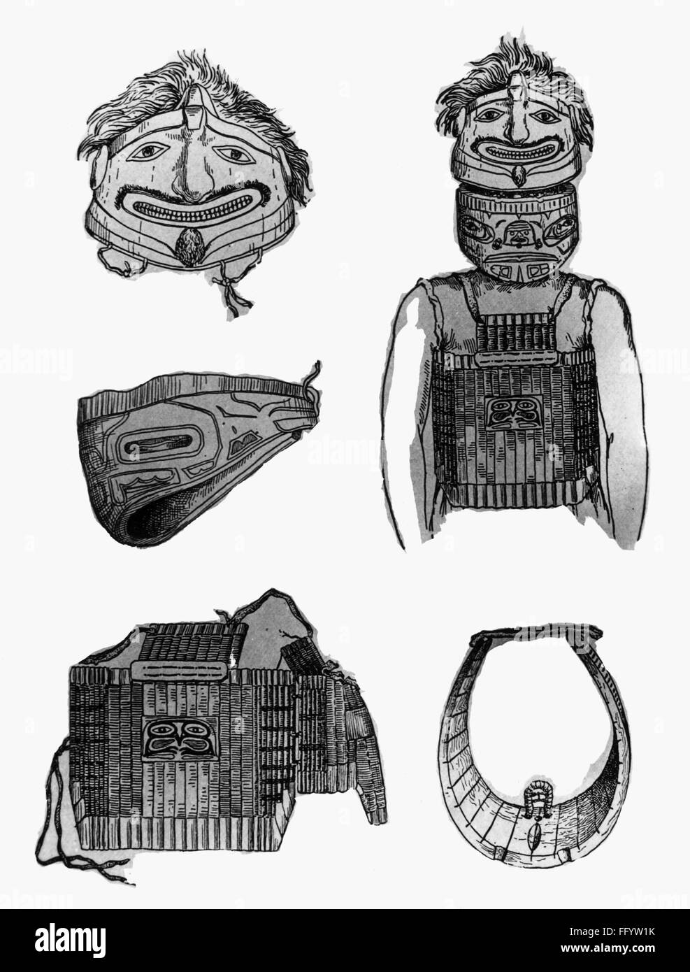 TLINGIT ARTIFACTS, c1804. /nTlingit Native American artifacts collected ...