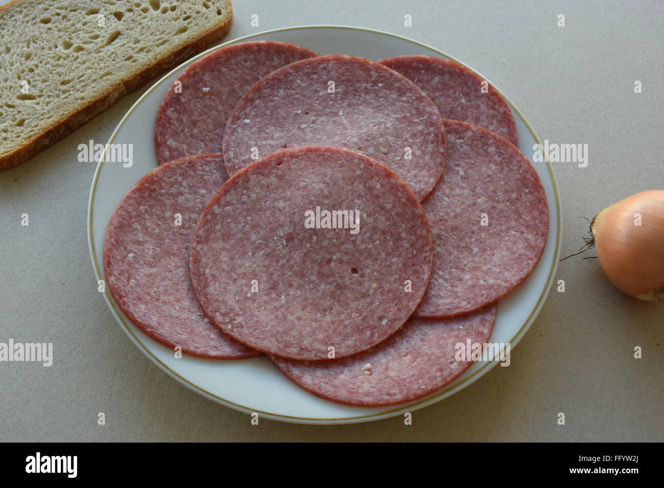 Salami Plate High Resolution Stock Photography and Images - Alamy