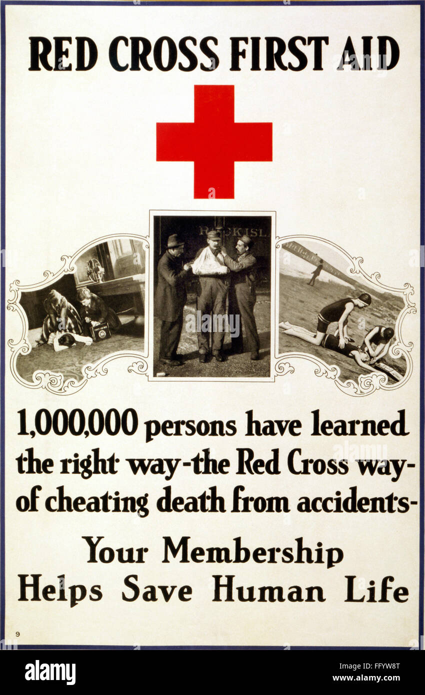 RED CROSS POSTER, 1919. /nMembership recruiting poster for the American ...