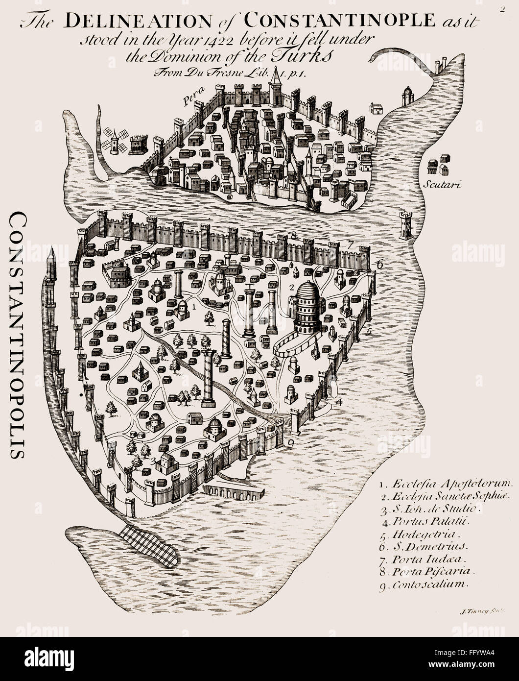 Constantinople map hi-res stock photography and images - Alamy