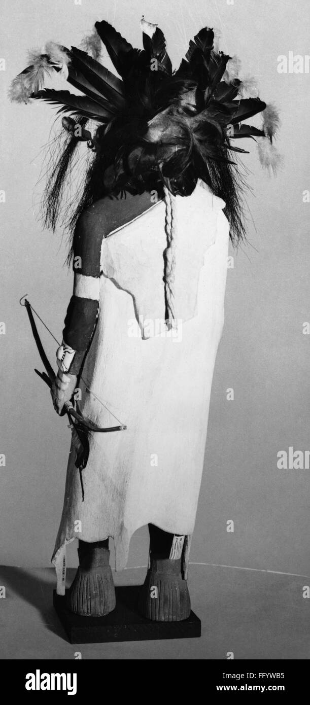 HOPI KACHINA DOLL. /nNata'aska (Black Ogre), a Hopi spirit or Kachina ...