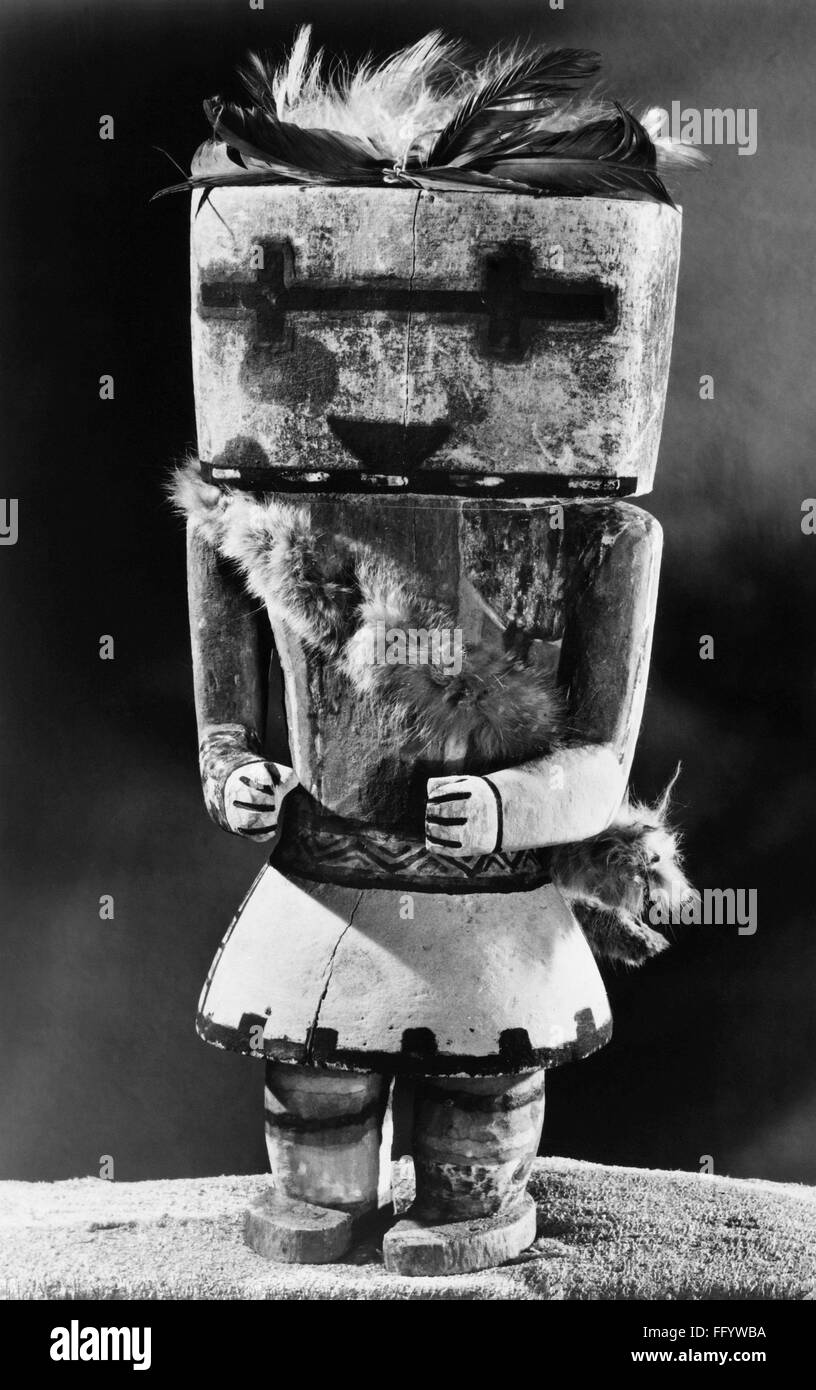 HOPI KACHINA DOLL. /nCarved and painted wooden doll of a Hopi spirit or ...