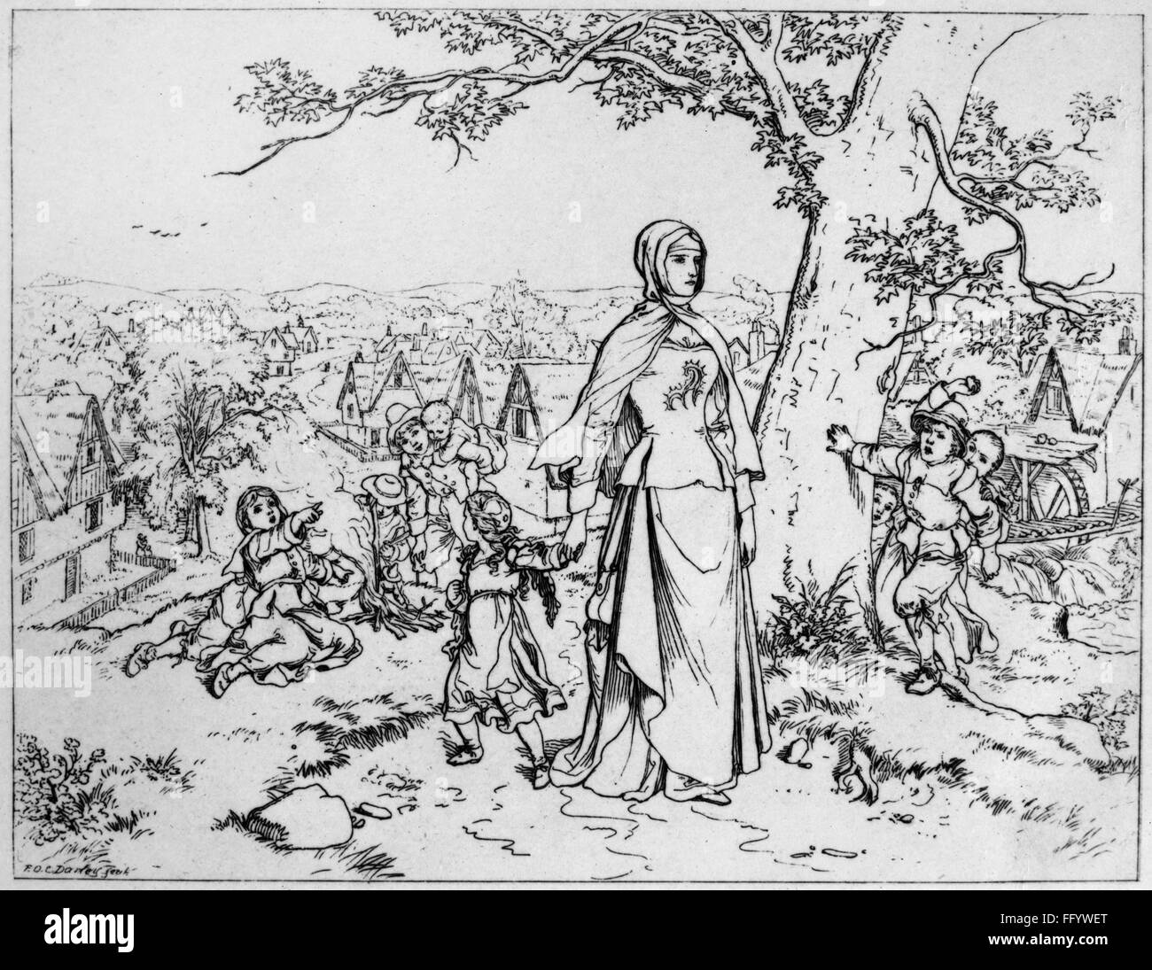 Scarlet Letter Pearl Drawing