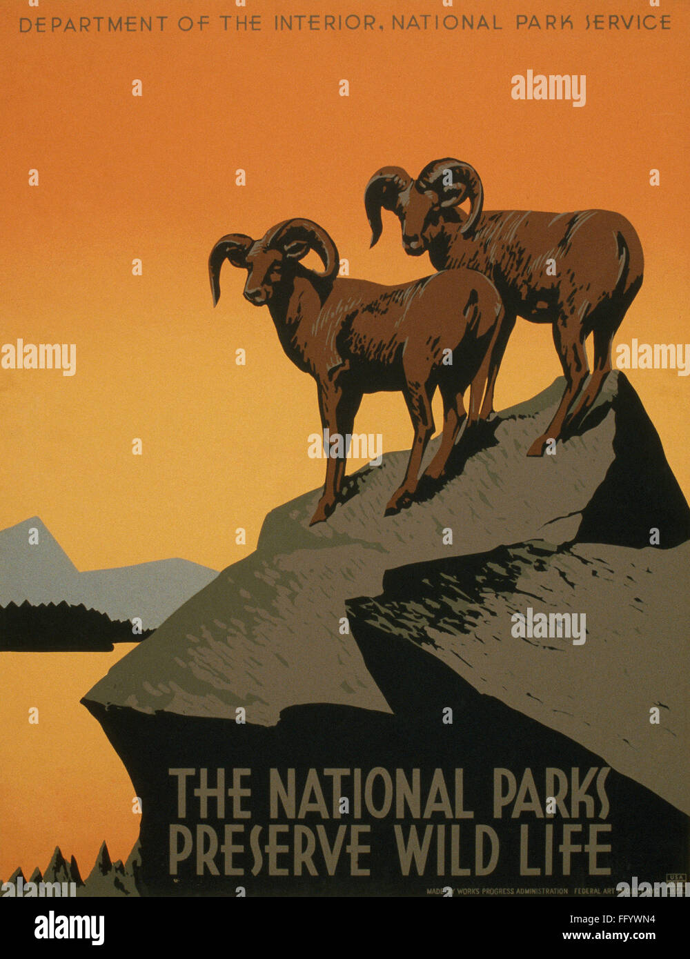NATIONAL PARK POSTER, c1937. /nPoster by the National Park Service ...