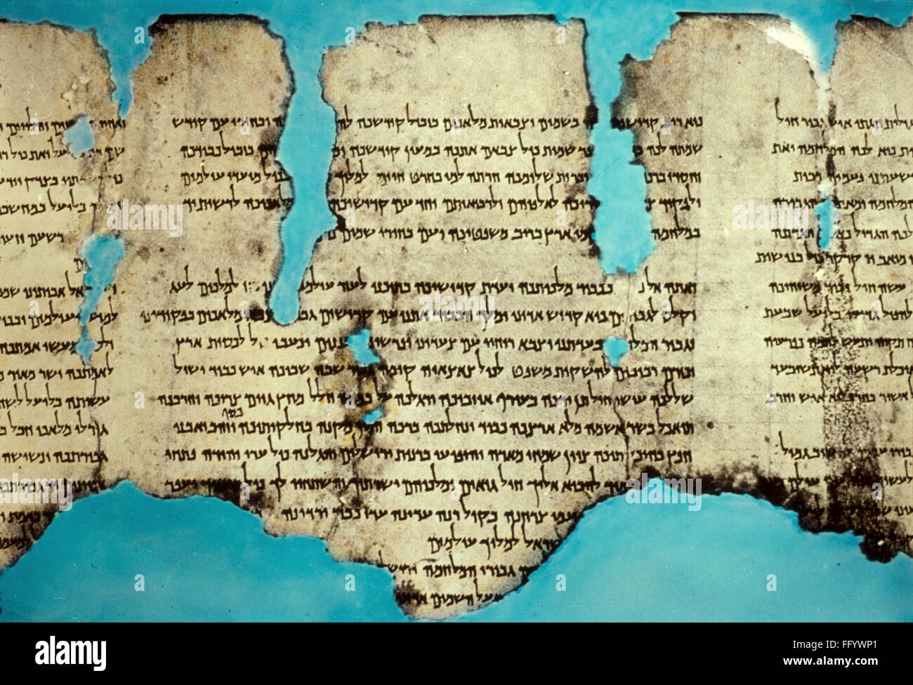 DEAD SEA SCROLLS. /nDetail of a section of a Dead Sea scroll, from "The ...