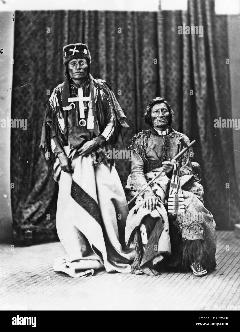 CHEYENNE CHIEFS, 1873. /nNorthern Cheyenne chiefs Little Wolf (left ...