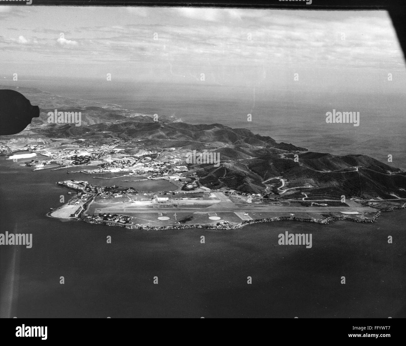 GUANTANAMO BAY NAVAL BASE. /nAerial view of the U.S. Naval Base at ...