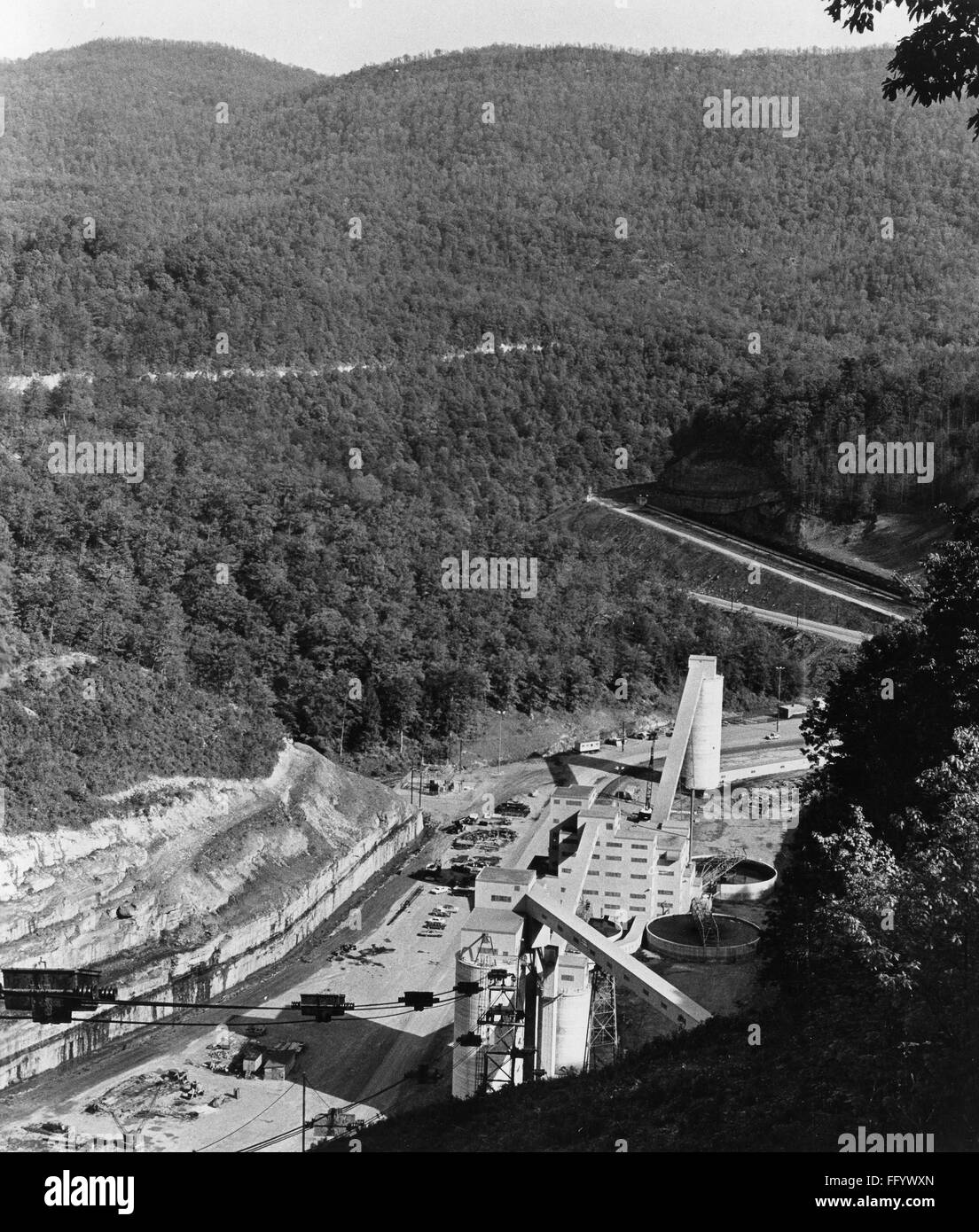 PENNSYLVANIA: MINING, c1960. /nAerial view of mine No. 26 in Pike ...