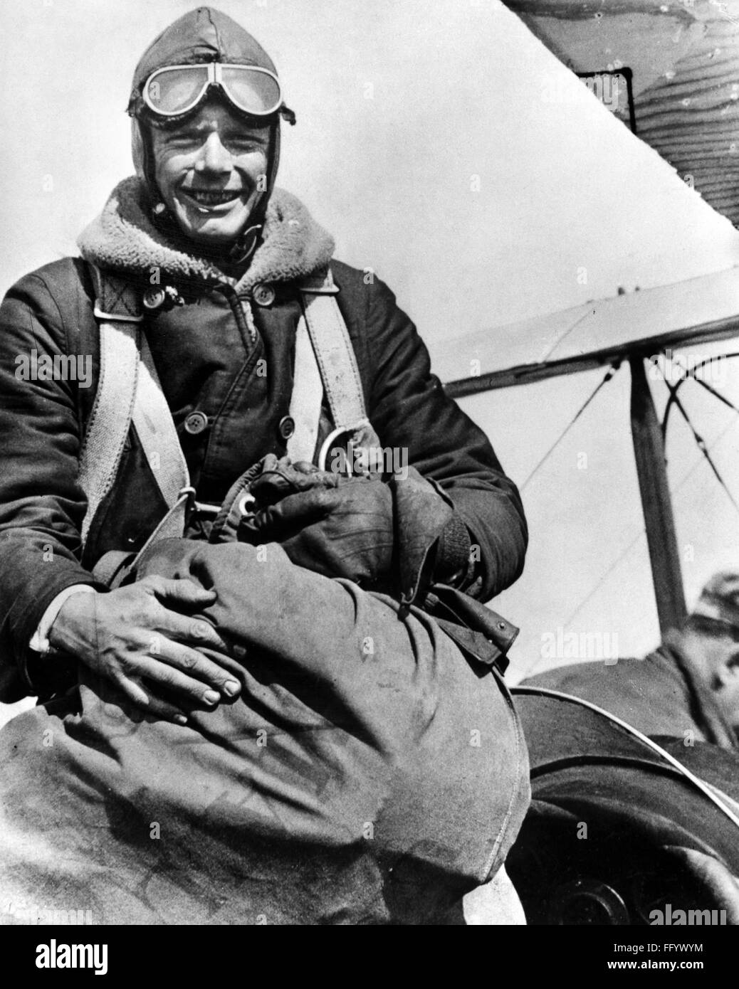 CHARLES LINDBERGH /n(1902-1974). American aviator. Photograph, c1927 ...
