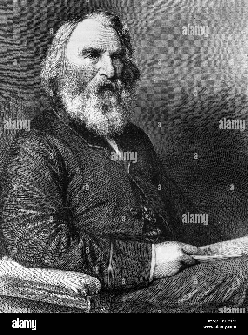 HENRY WADSWORTH LONGFELLOW /n(1807-1882). American poet. Line engraving ...
