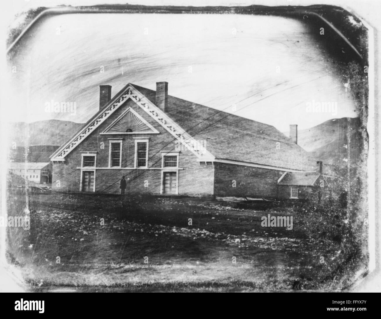OLD TABERNACLE, 1852. /nThe Old Mormon Tabernacle, built in Salt Lake ...
