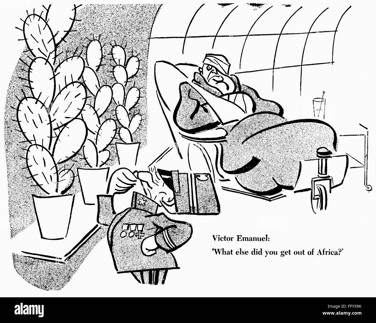 MUSSOLINI: CARTOON, 1943. /n'Victor Emanuel: 'What else did you get out ...