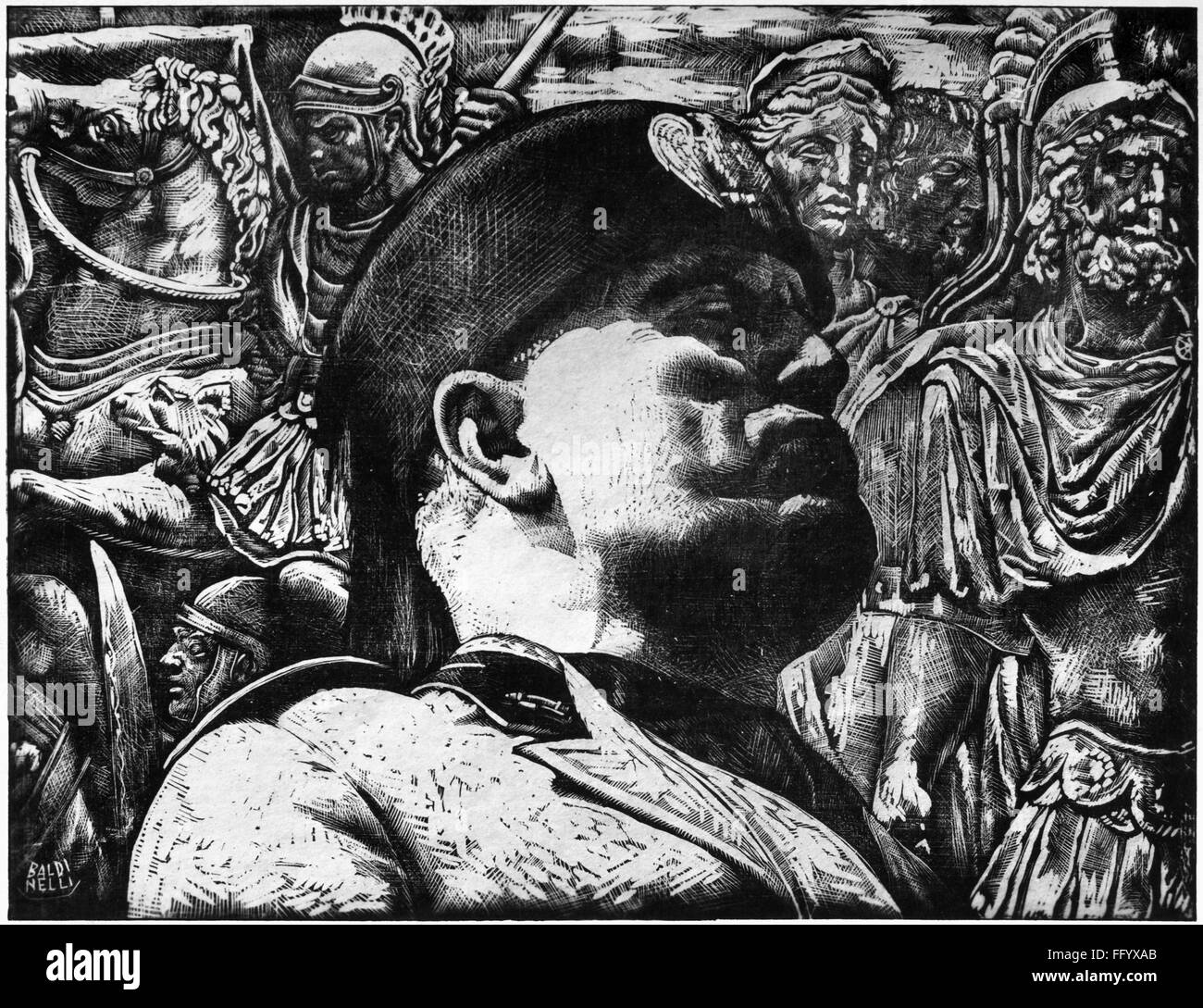 BENITO MUSSOLINI /n(1888-1945). Italian dictator. 'The Two Romes ...