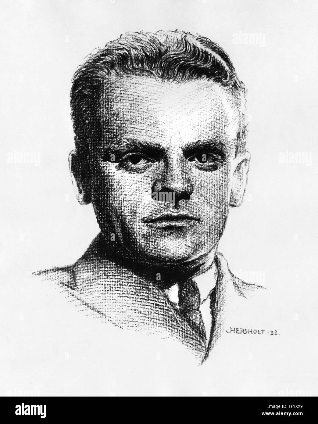 JAMES CAGNEY (1899-1986)./nAmerican cinema actor. Drawing, 1932 Stock ...