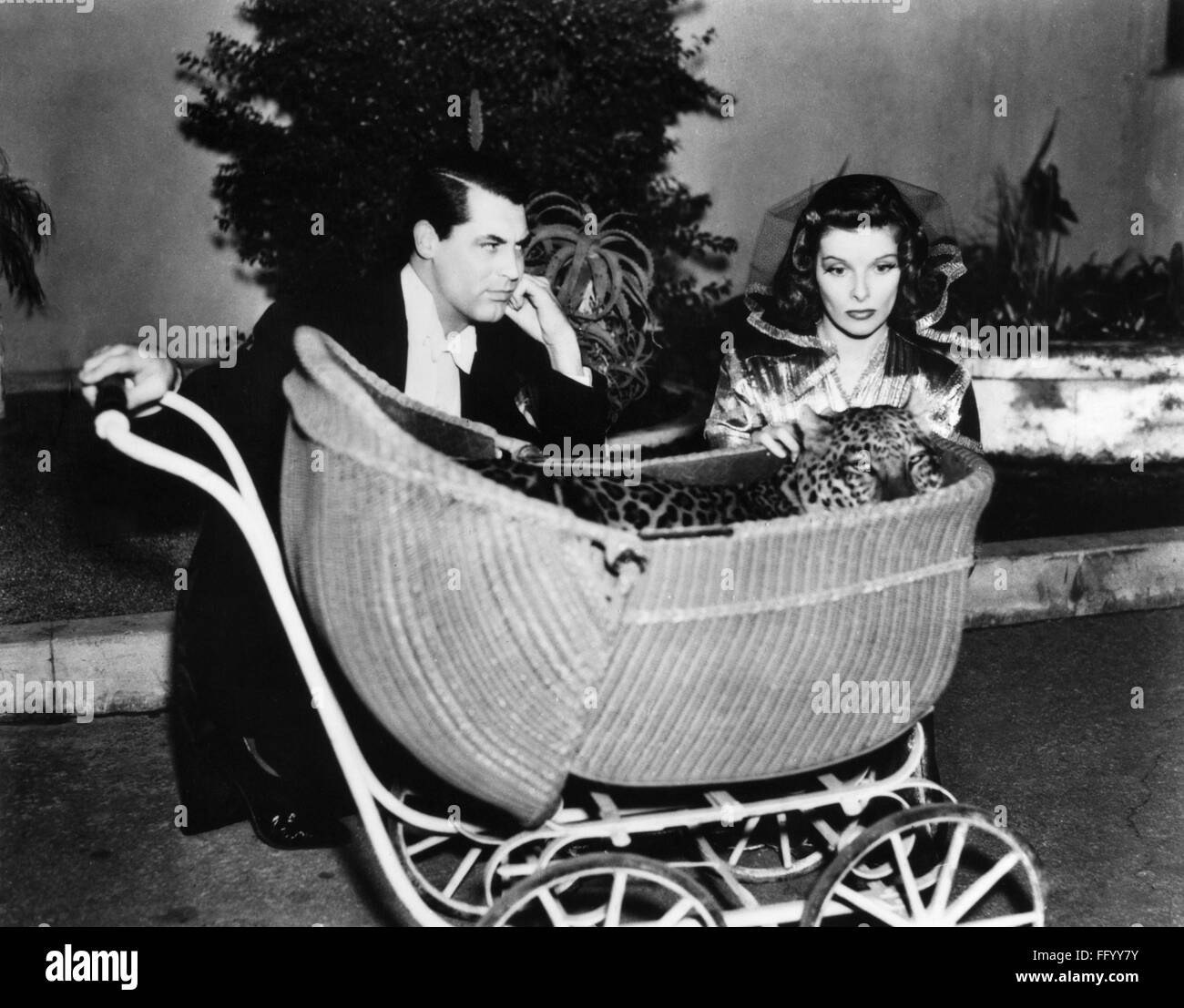 BRINGING UP BABY, 1938. /nKatharine Hepburn and Cary Grant in the film ...