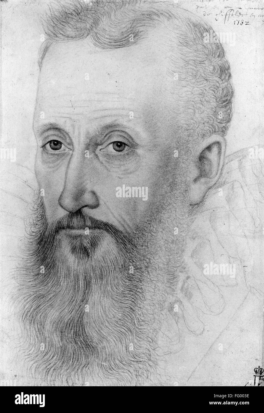 GEORGE TALBOT (1528-1590). /n6th Earl of Shrewsbury. Drawing, French ...