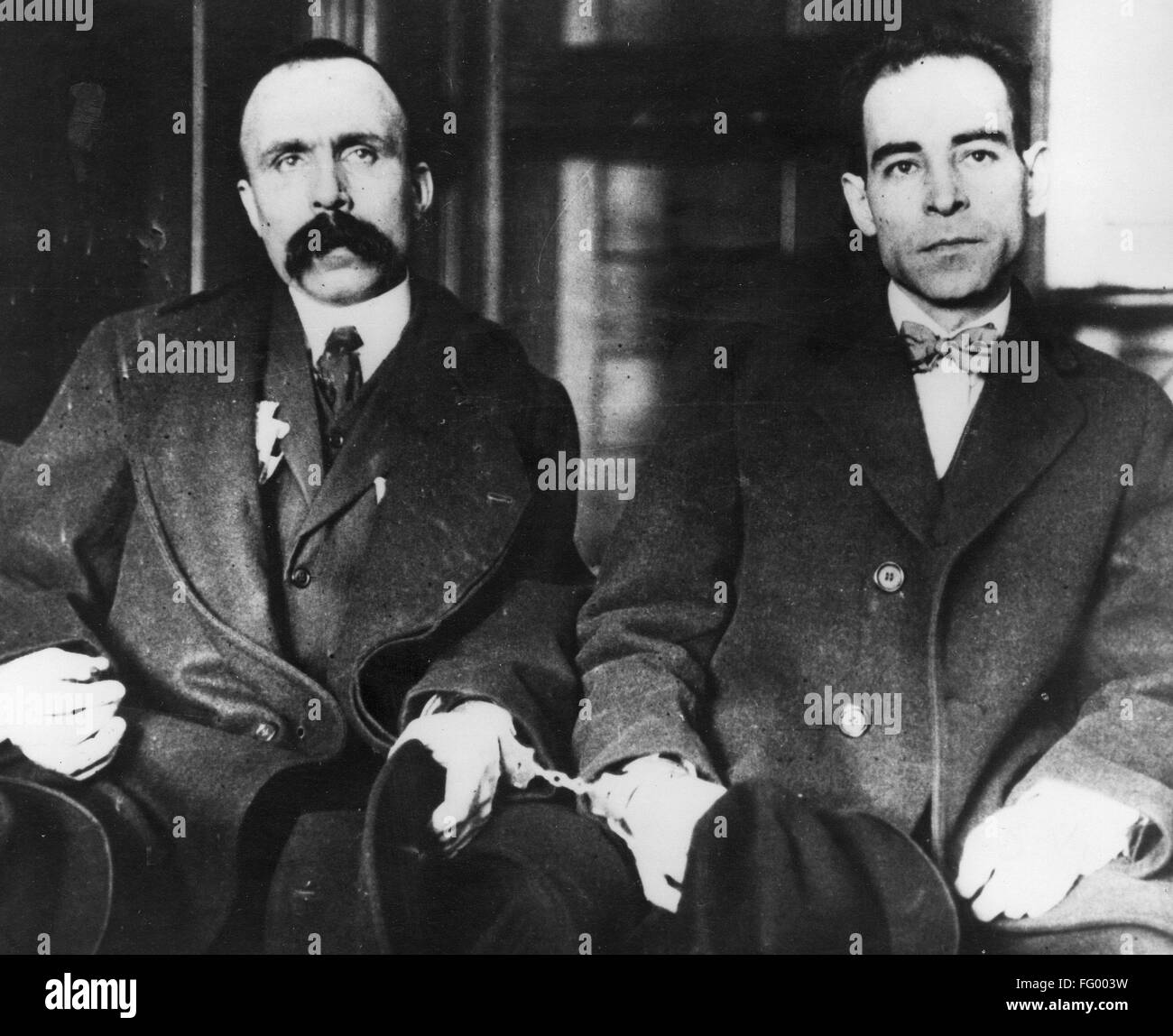 SACCO AND VANZETTI, 1923. /nBartolomeo Vanzetti (left) and Ferdinando ...