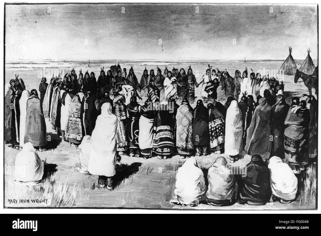 American indian ghost dance Black and White Stock Photos & Images - Alamy