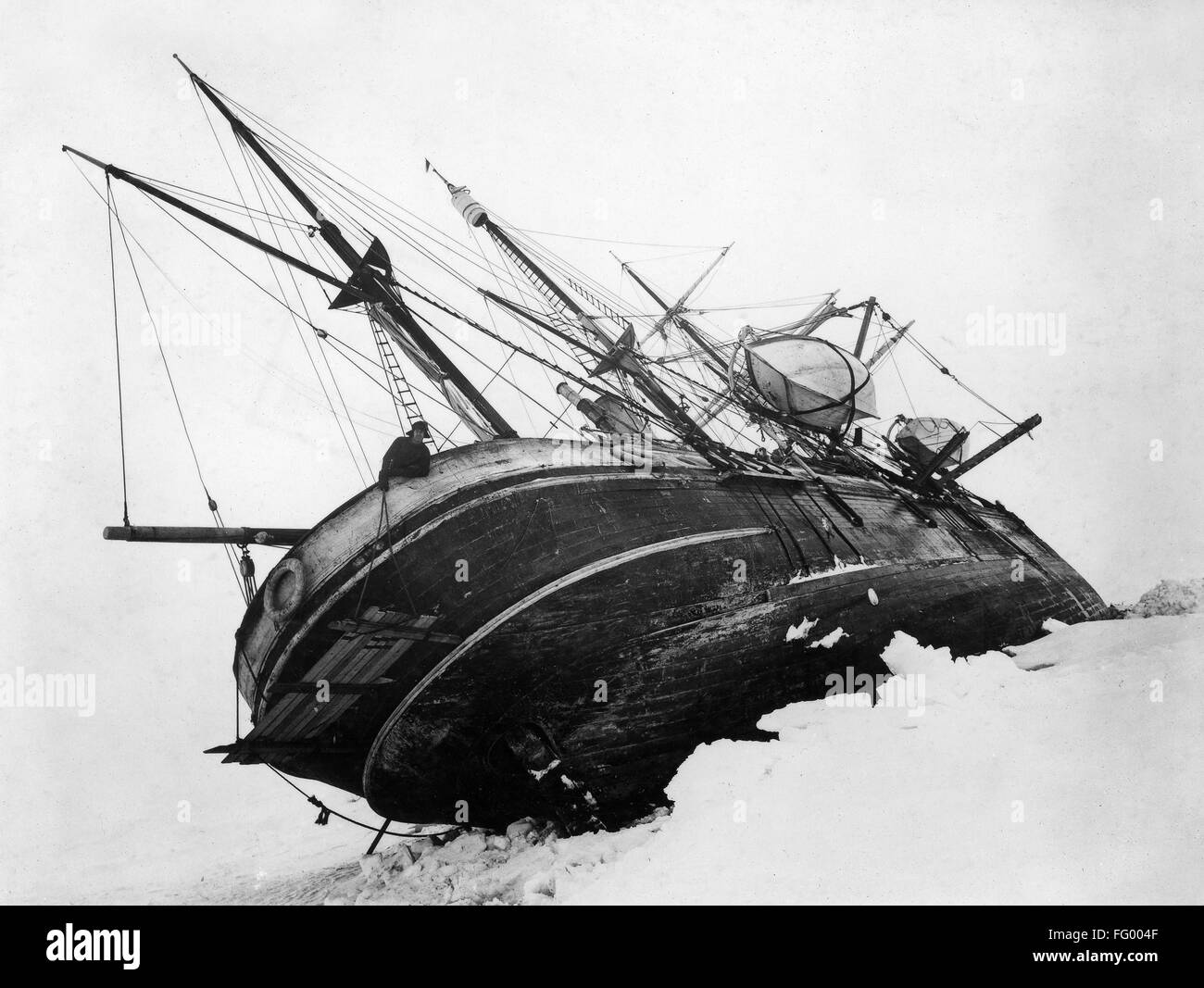 SHACKLETON EXPEDITION, c1915. /nShackleton's ship, 'Endurance,' stuck ...