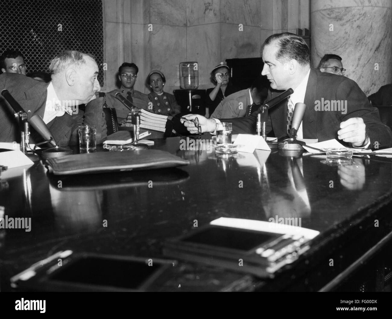WELCH AND McCARTHY, 1954. /nU.S. Army counsel Joseph Welch (left) and ...