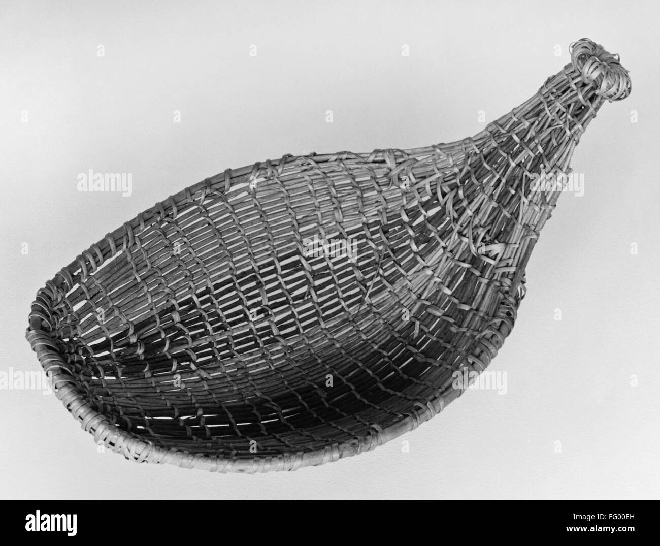 NATIVE AMERICAN SEED BEATER. /nWoven seed beater, used to knock grass ...