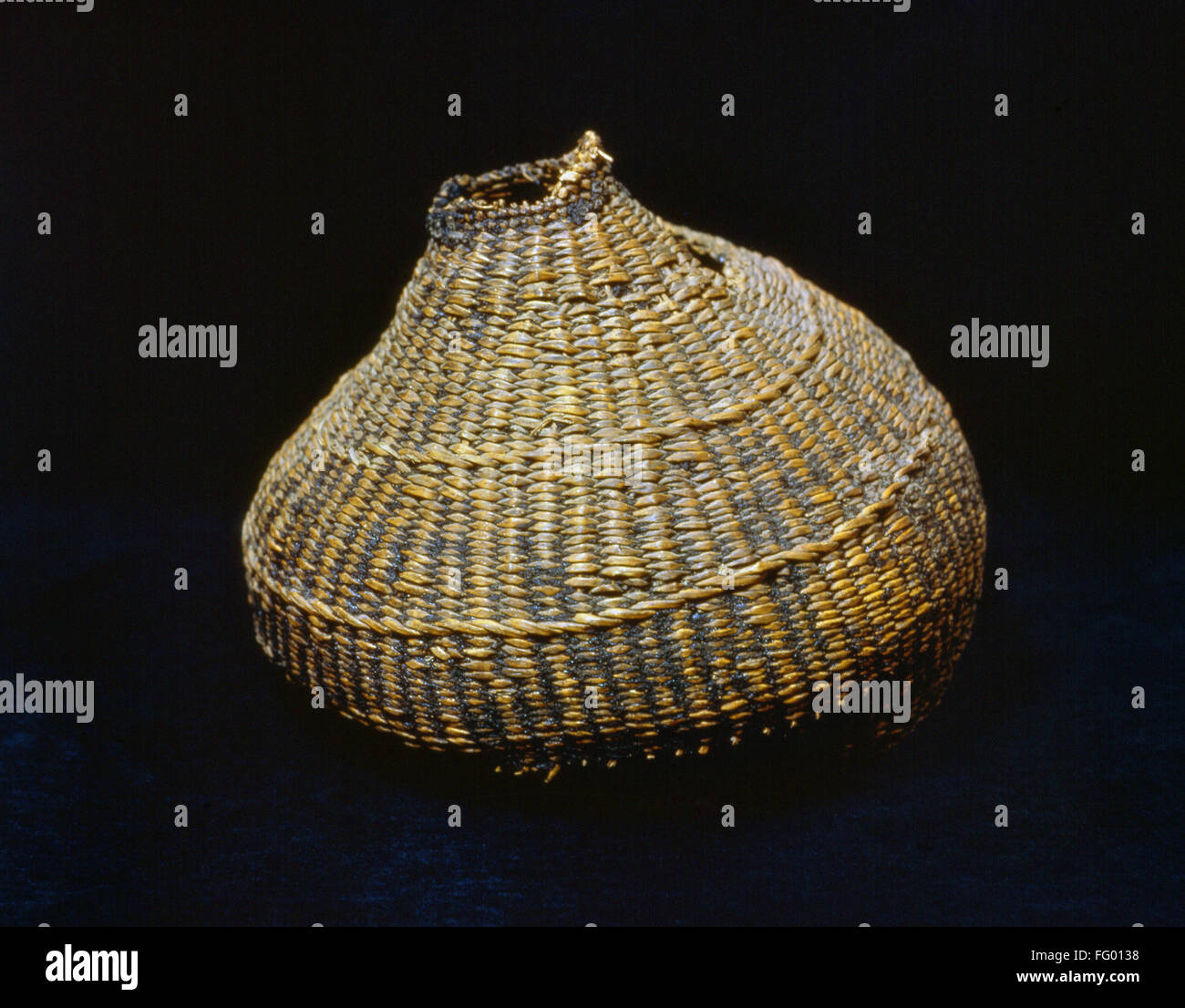 NATIVE AMERICAN BOTTLE. /nWicker water bottle of the Chumash Native ...