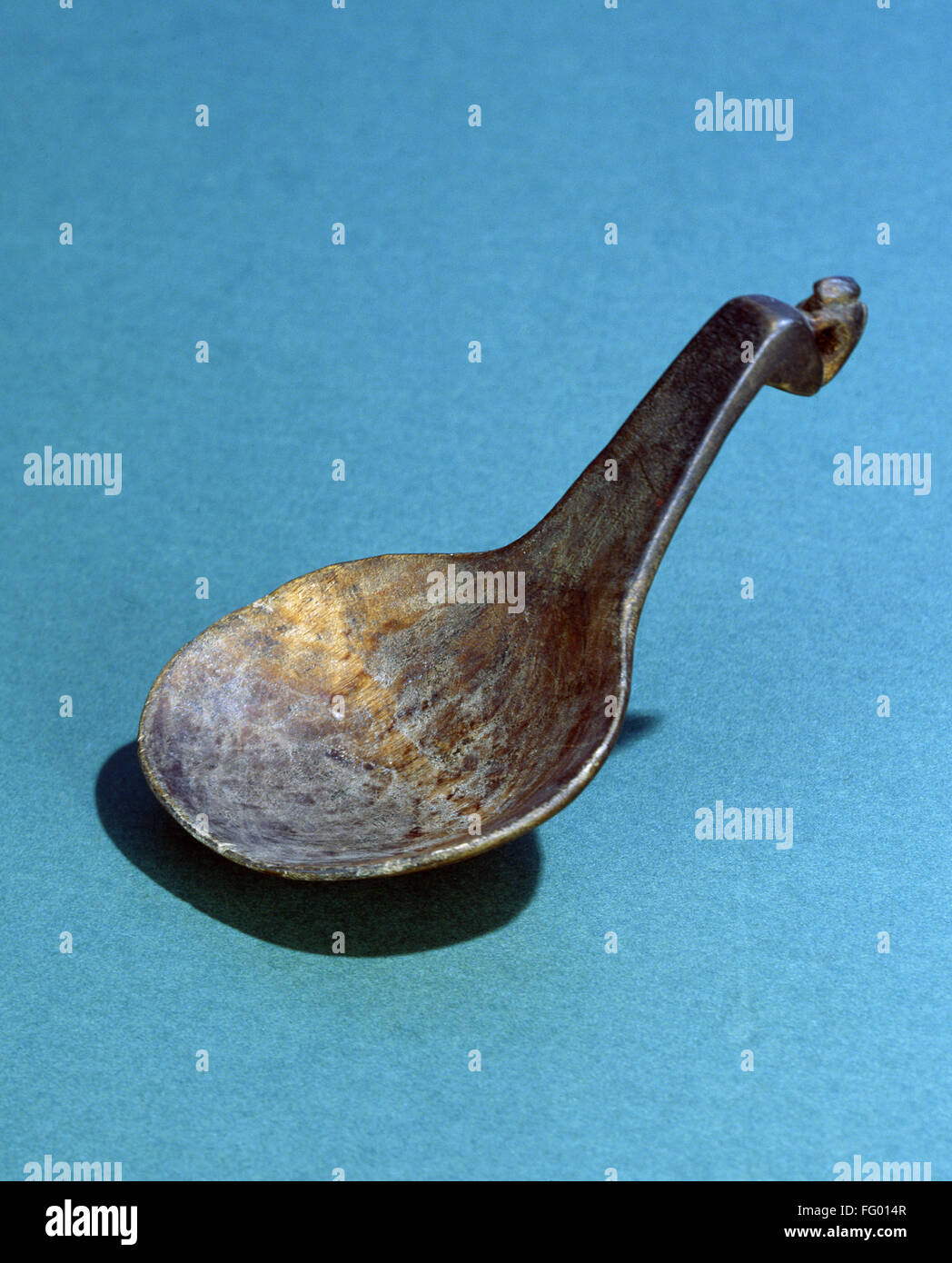 NATIVE AMERICAN SPOON. /nCarved wooden spoon with a squirrel effigy on ...