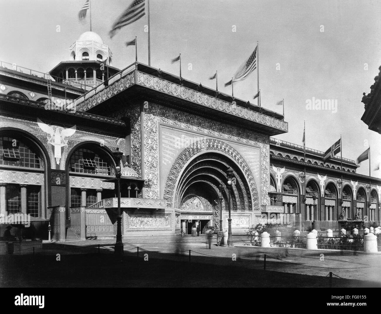 COLUMBIAN EXPOSITION, 1893. /nThe Transportation Building at the World ...
