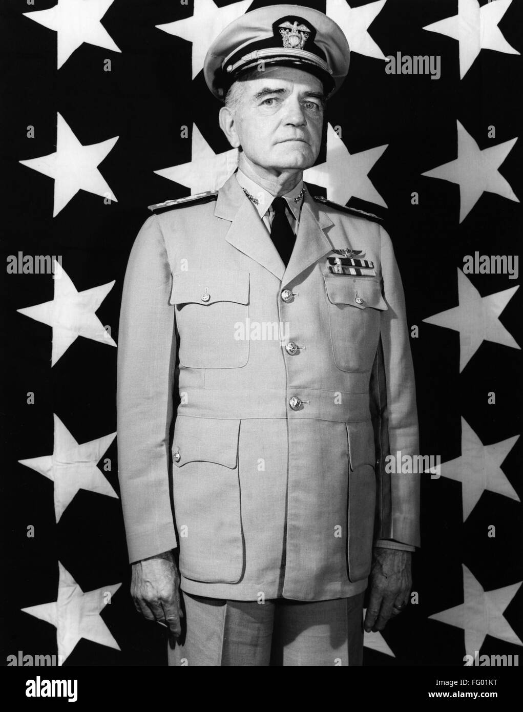 WILLIAM HALSEY (1882-1959). /nAmerican Naval Admiral. Photograph, 1942 ...