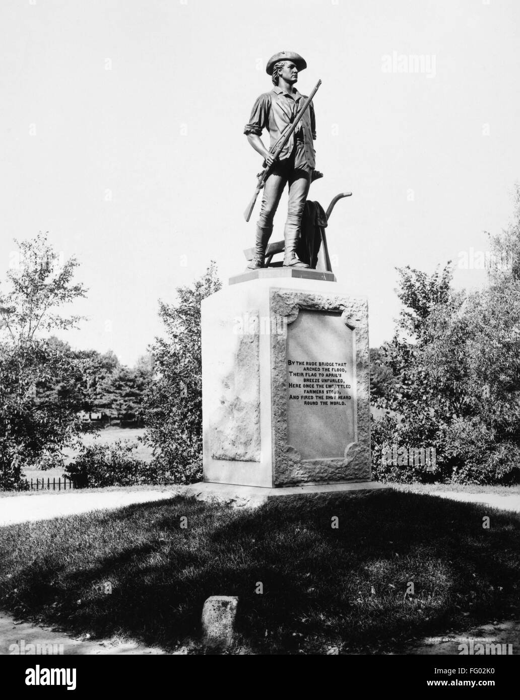 MINUTEMAN STATUE. /nBronze statue of the Minuteman of Concord ...