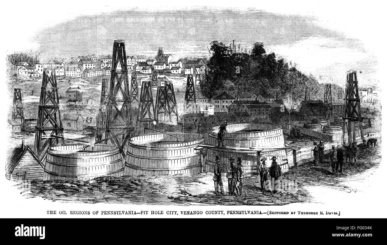 PENNSYLVANIA: OIL, c1865. /n'The Oil Regions of Pennsylvania - Pit Hole ...