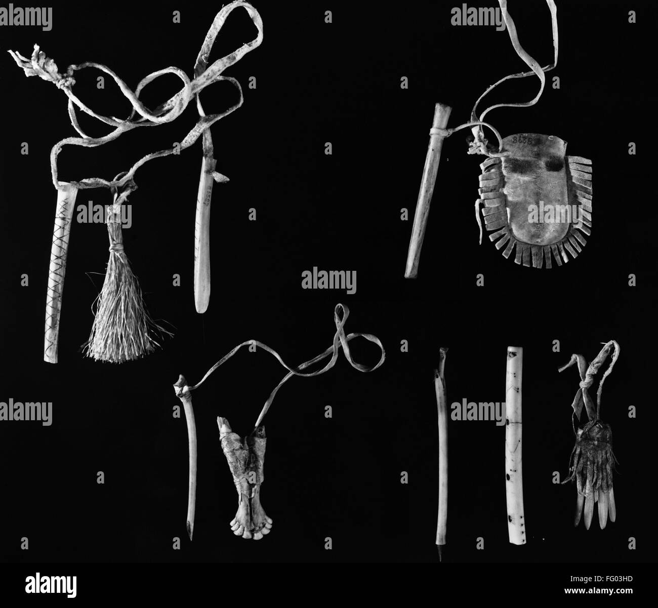 CANADA: RITUAL ARTIFACTS. /nVarious items used in the purberty rites of ...