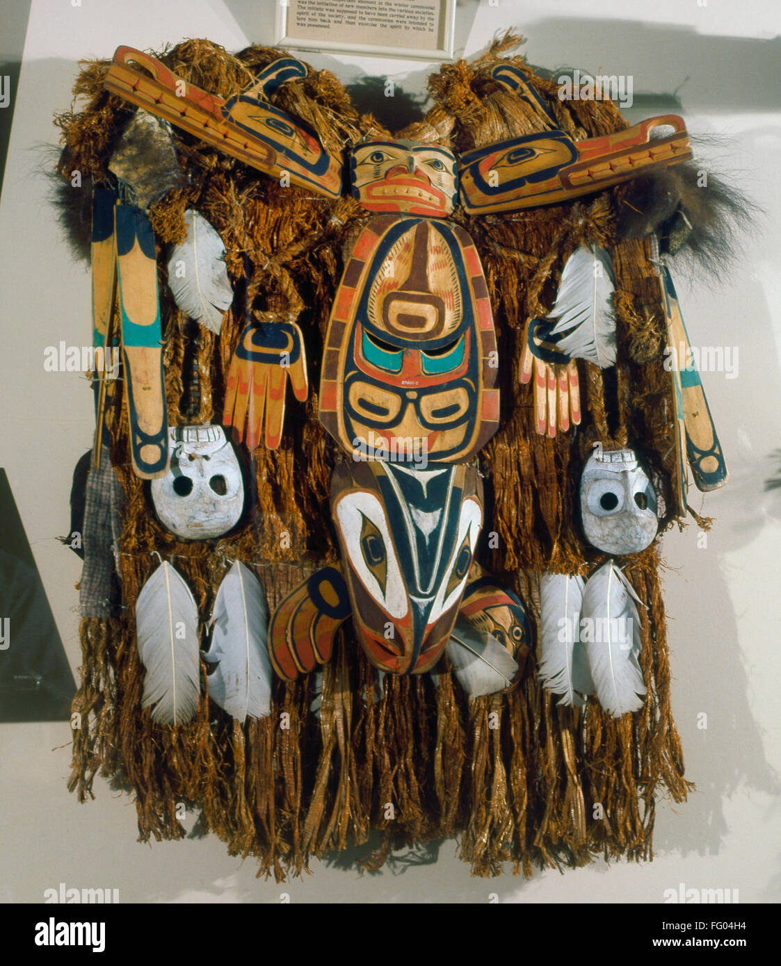 KWAKIUTL COSTUME. /nMen's winter ceremonial costume, made from cedar ...