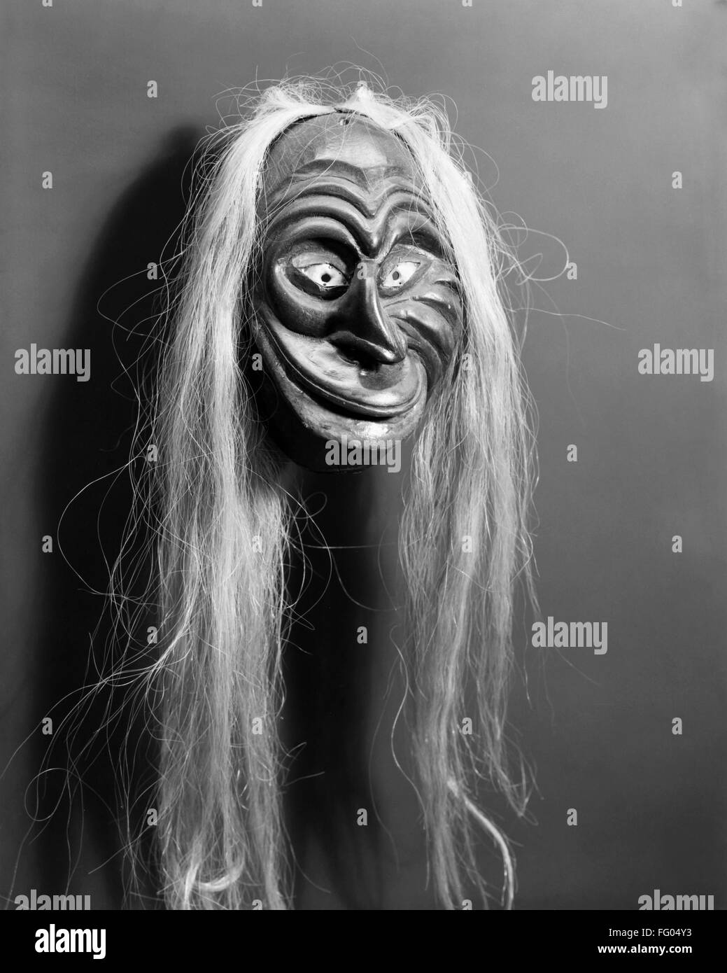 IROQUOIS FALSE FACE MASK. /nCarved wooden mask of the Iroquois False ...