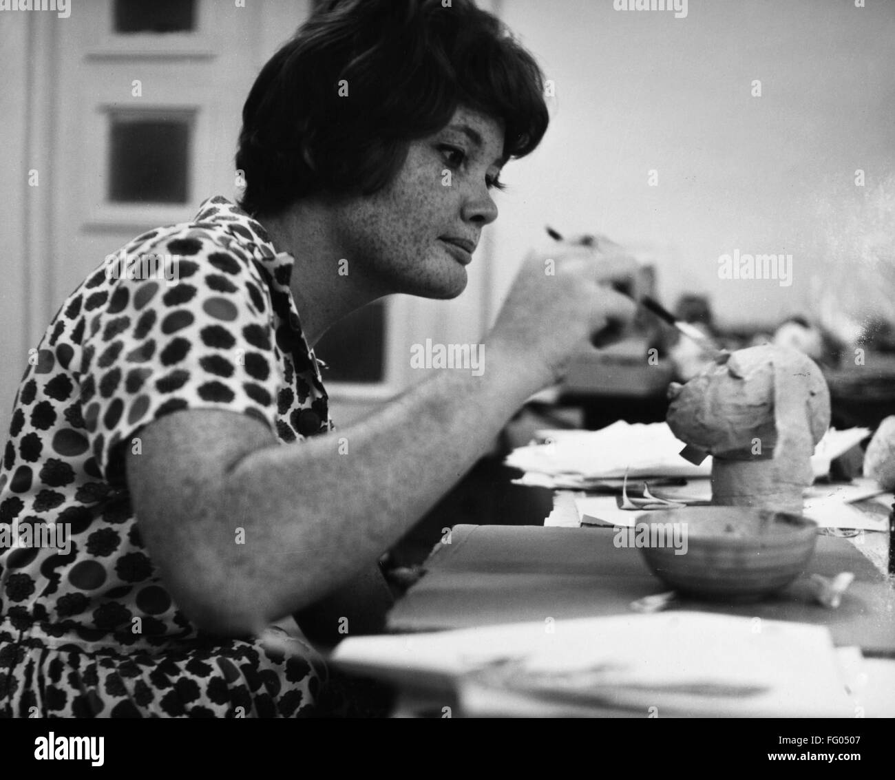 PEACE CORPS: IRAN. /nPeace Corps volunteer Mary Anne Greiner working on ...