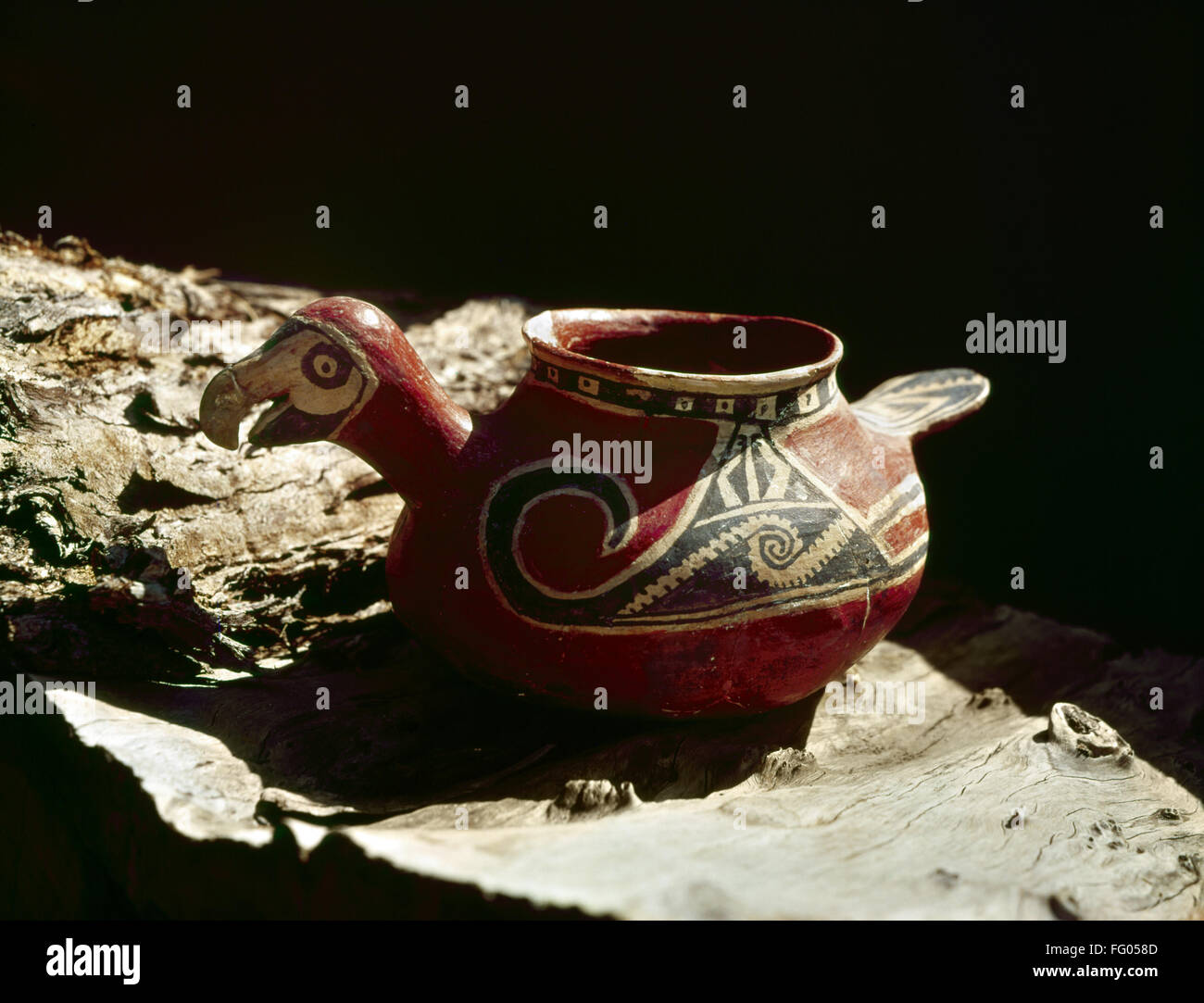 PRE-COLUMBIAN EFFIGY POT. /nTonto polychrome effigy pot in the form of ...