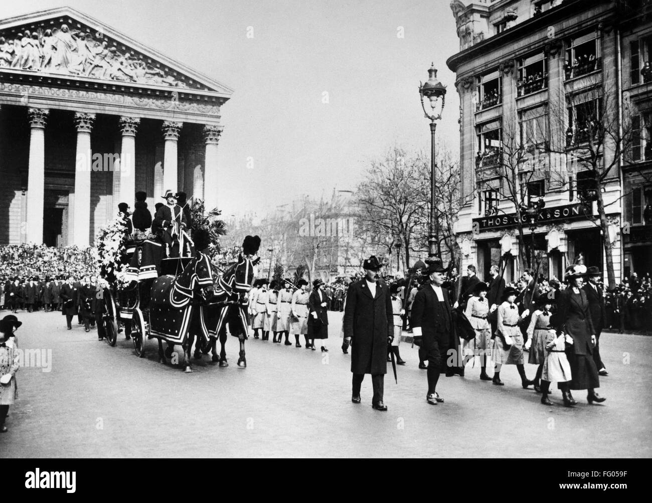 SARAH BERNHARDT (1844-1923). /nFrench actress. Funeral procession for ...